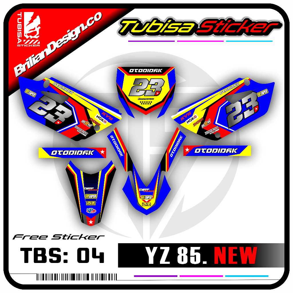 Jual Sticker Striping Yamaha YZ 85 New - Stiker Striping Variasi YZ 85 ...