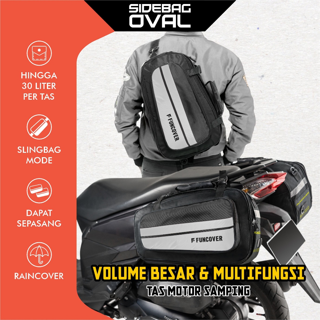 Jual Side Bag | Sidebag | Tas Samping Motor Oval Funcover | Shopee ...