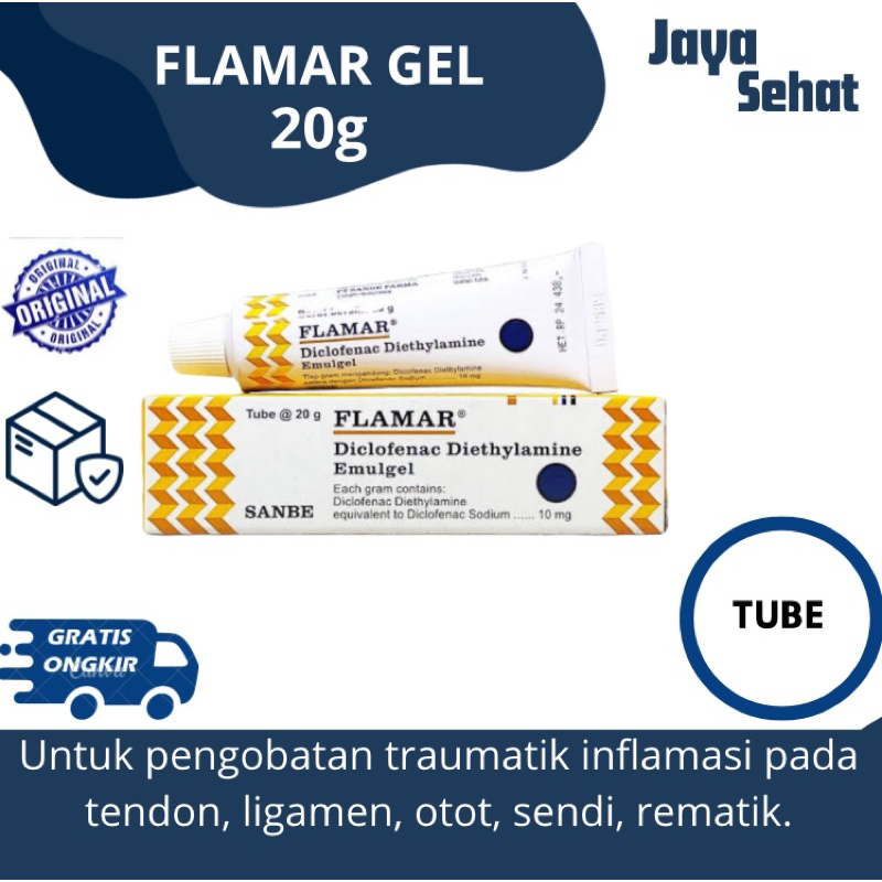 Jual Flamar Gel 20 gr Gel Nyeri Sendi Nyeri Otot Radang Sendi Flamar ...