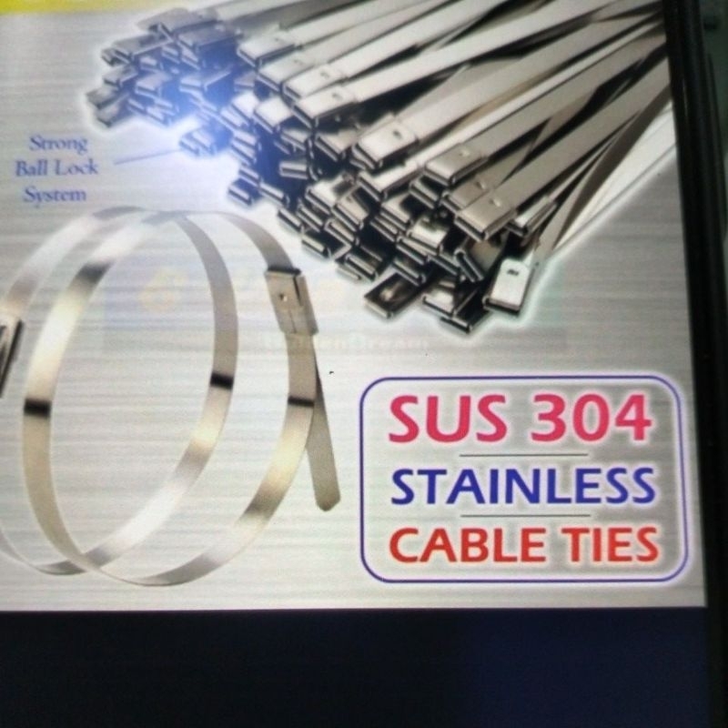 Jual kabel tie besi stainless 5 x 200mm 250mm 300mm isi 12pcs | Shopee ...