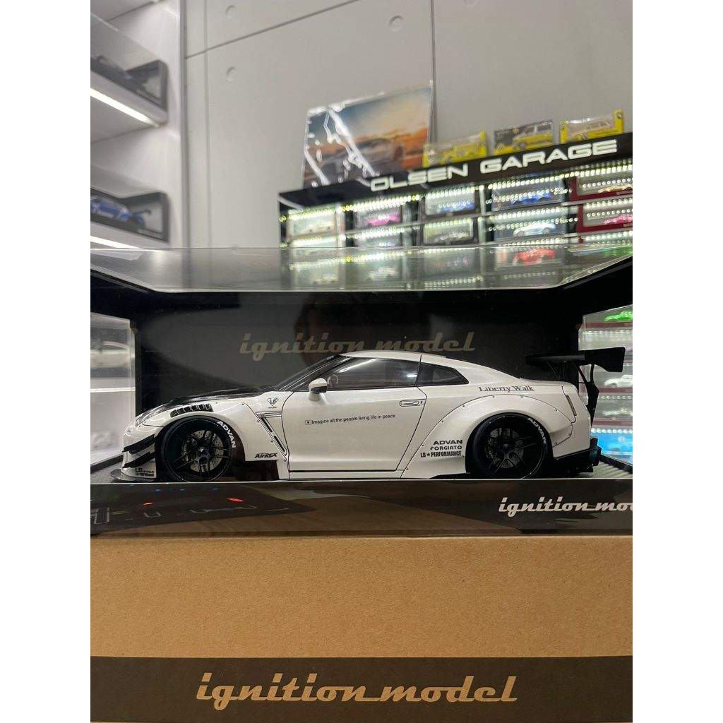 Jual IGNITION MODEL LB-WORKS NISSAN GT-R R35 TYPE 2 WHITE 1:18 SCALE ...