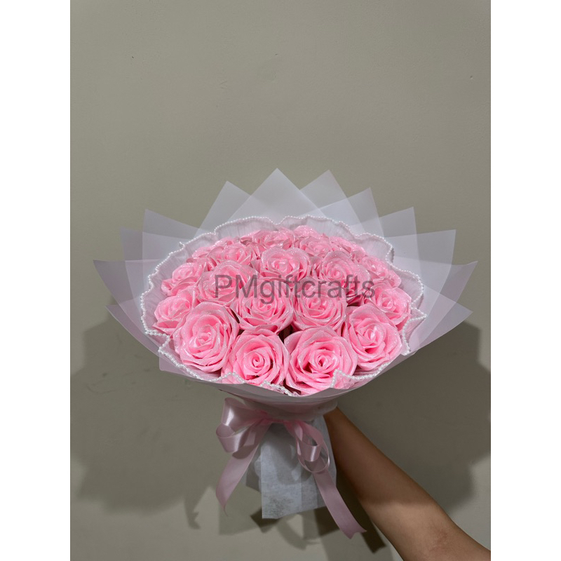 Jual BUKET SATIN MAWAR BULAT 20 TANGKAI | Shopee Indonesia