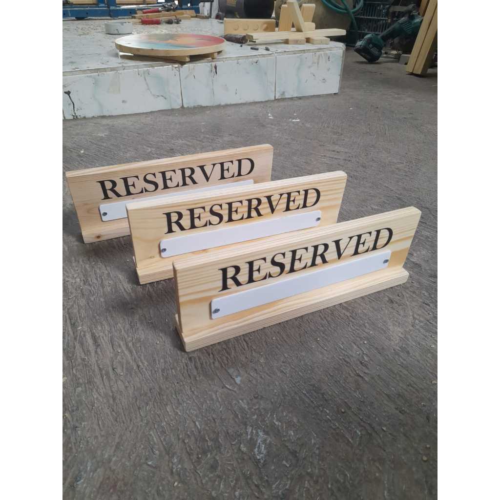 Jual reserved sign papan penanda meja | Shopee Indonesia