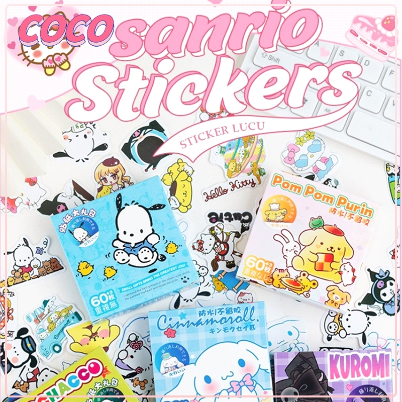 Jual Stiker lucu kartun Sanrio 60 buah per kotak / Stiker dekoratif Sanrio - coco_market ...