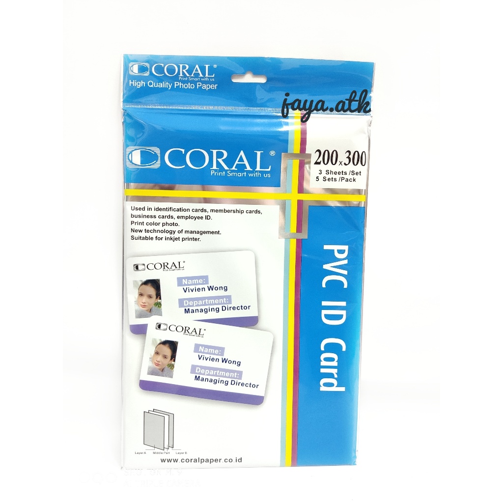 Jual KERTAS PVC ID CARD KERTAS PRINT KARTU ID ISI 5 SET MURAH BAGUS ...