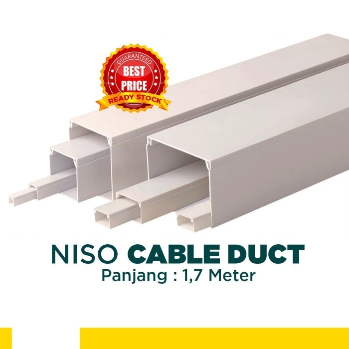 Jual KABEL PROTECTOR NISO Ducting 1.7METER / Kabel Duct / Pelindung kabel / Wiring Cable Duct ...