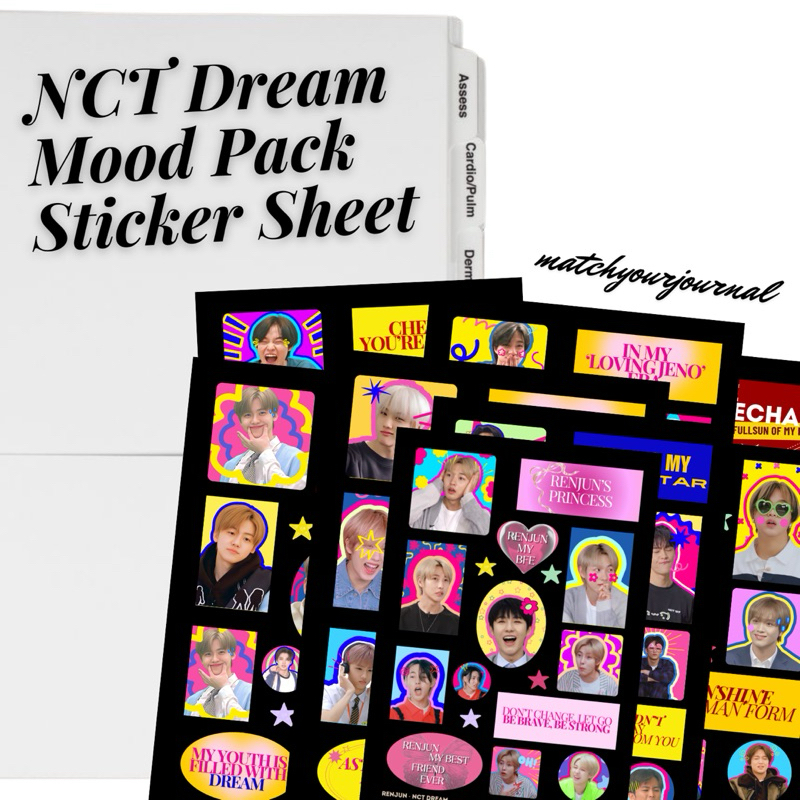 Jual NCT Dream Sticker Sheet A6: Mood Pack (Glitter Deco Stickers ...