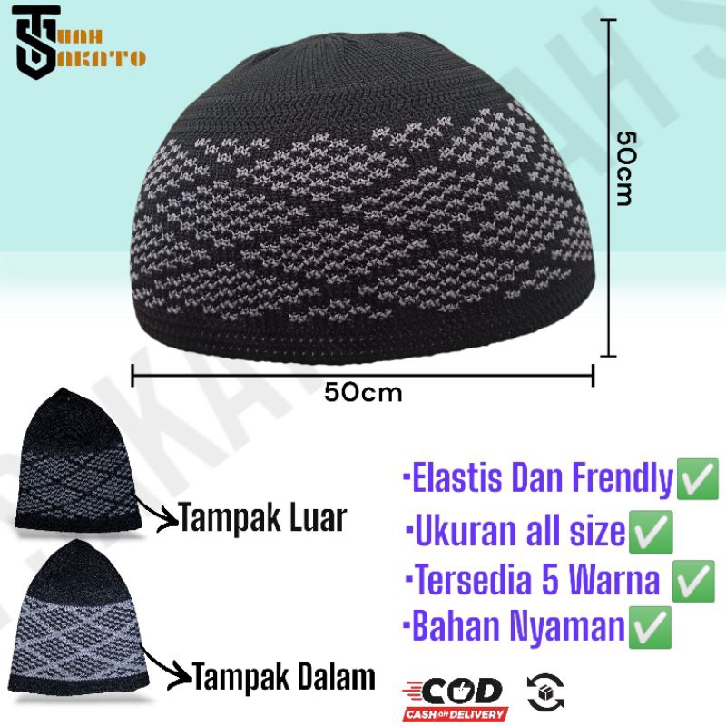Jual Peci Rajut Turkish Modern Terbaru Ukuran All Size Kopiah/Songkok ...