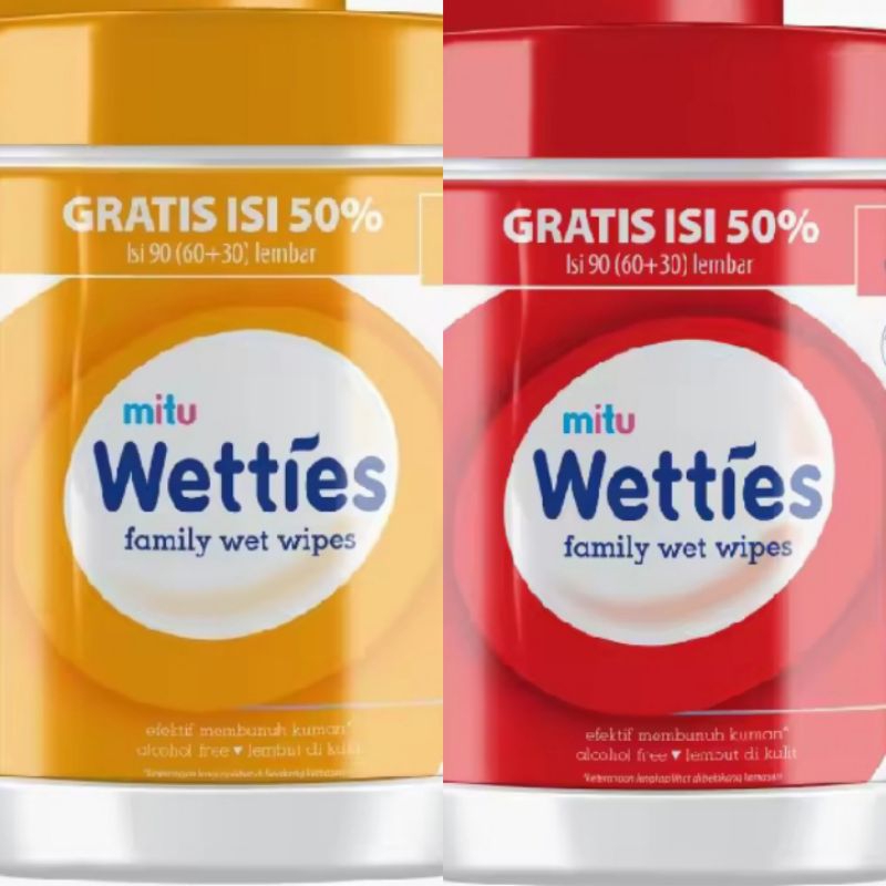 Jual MITU WETTIES Tisu Basah kemasan Toples | Shopee Indonesia