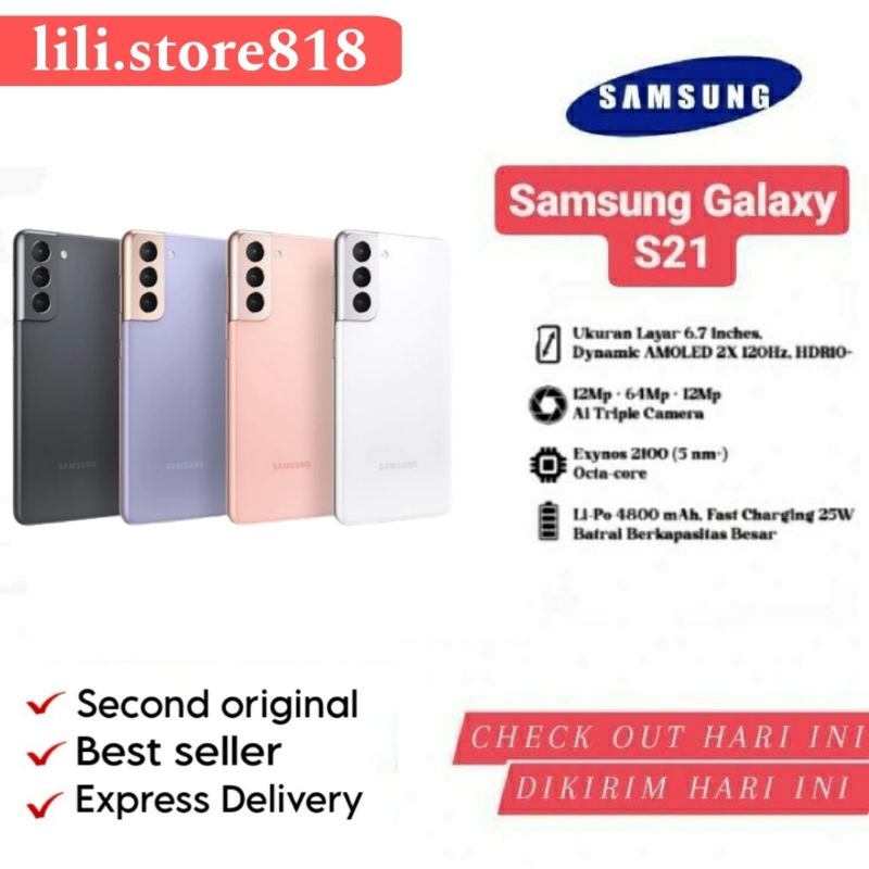Jual HP Samsung Galaxy S21 & S21+ 5G Samsung S21Plus 5G 8/256GB 8/128GB Second Mulus | Shopee ...