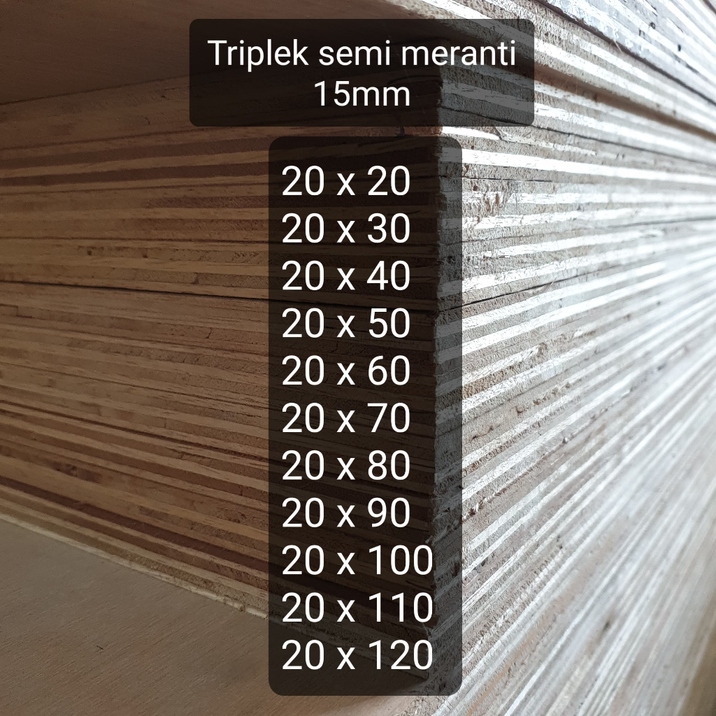Jual Triplek custom semi meranti 15mm plywood multiplek halus 2 sisi ...