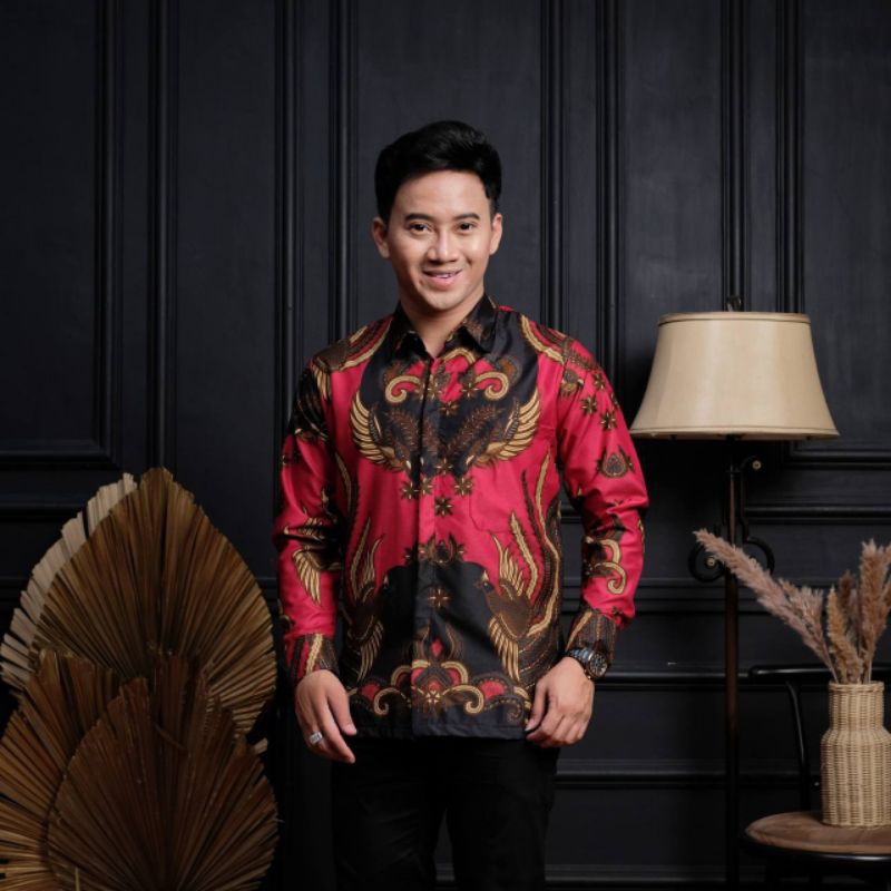 Jual ATASAN BATIK / KEMEJA BATIK PRIA LENGAN PANJANG, CORAK IRONMAN ...