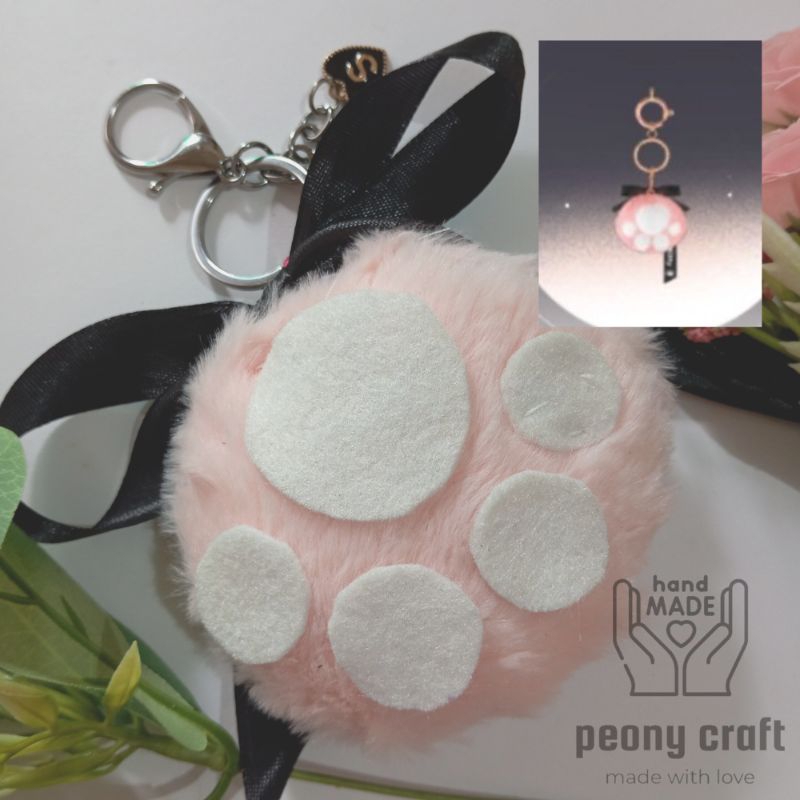 Jual sylus cat paw affinity keychain handmade love and deepspace ...