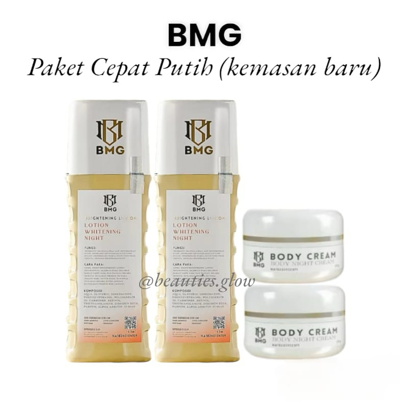 Jual PAKET BMG CEPAT PUTIH 2 LOTION & BODY CREAM ORIGINAL BPOM [Kemasan ...