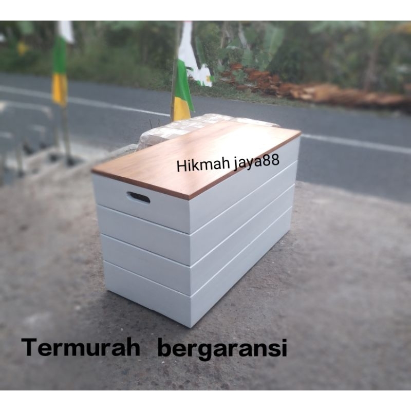 Jual wooden create box kayu tempat penyimpanan kursi box 100*50*T 50 cm ...