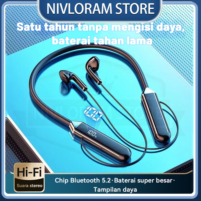 Jual Headset Bluetooth yang dipasang di leher BT-100 headset olahraga ...
