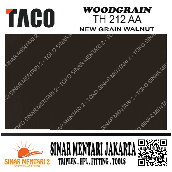 Jual TACO HPL WOODGRAIN TH 212 AA NEW GRAIN WALNUT | Shopee Indonesia