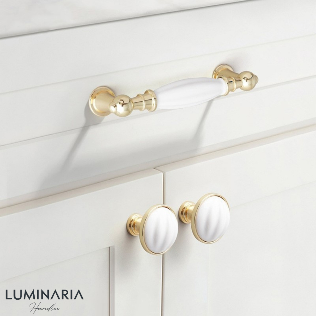Jual Classic Elegant Ceramic Gold Handle Tarikan Lemari Keramik Emas ...