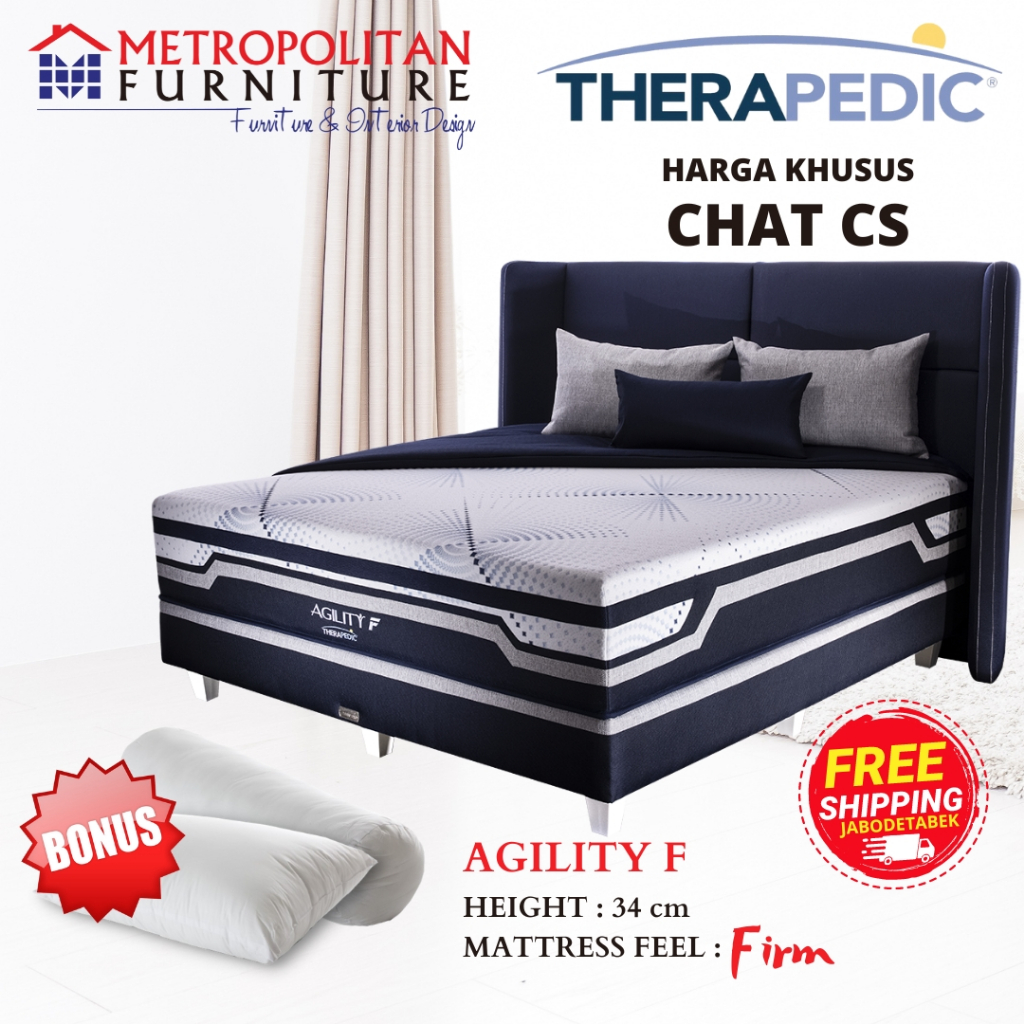 Jual Set Springbed Therapedic Agility F Kasur Spring bed | Shopee Indonesia