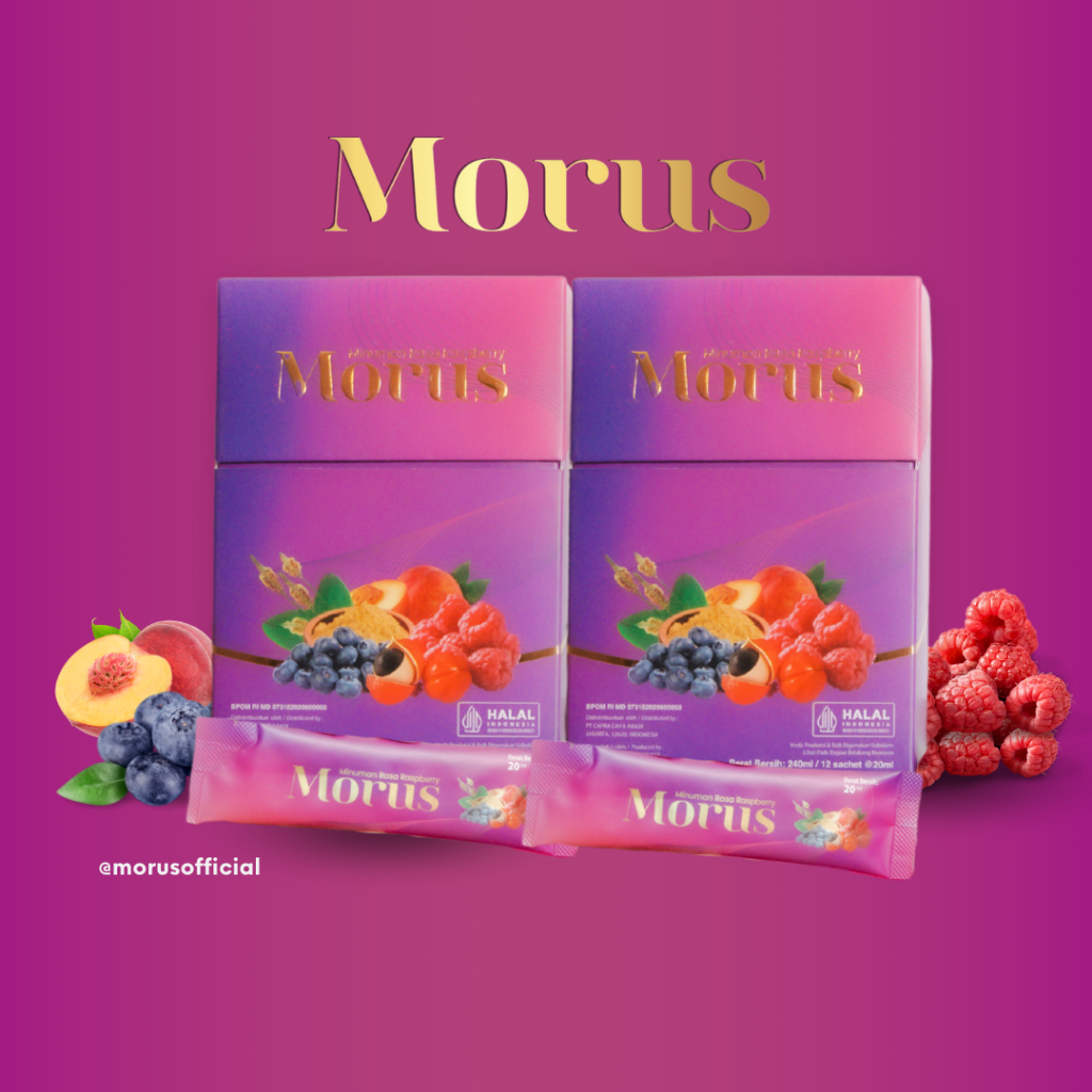 Jual Morus Fiber Drink Rasa Raspberry Bundling 2 pieces isi 12 sachet ...