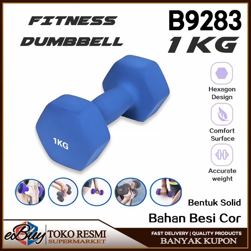 Jual Dumbell 1Kg / Barbel Mini / Barbel Non Slip Dumbbell (1 Pcs ...
