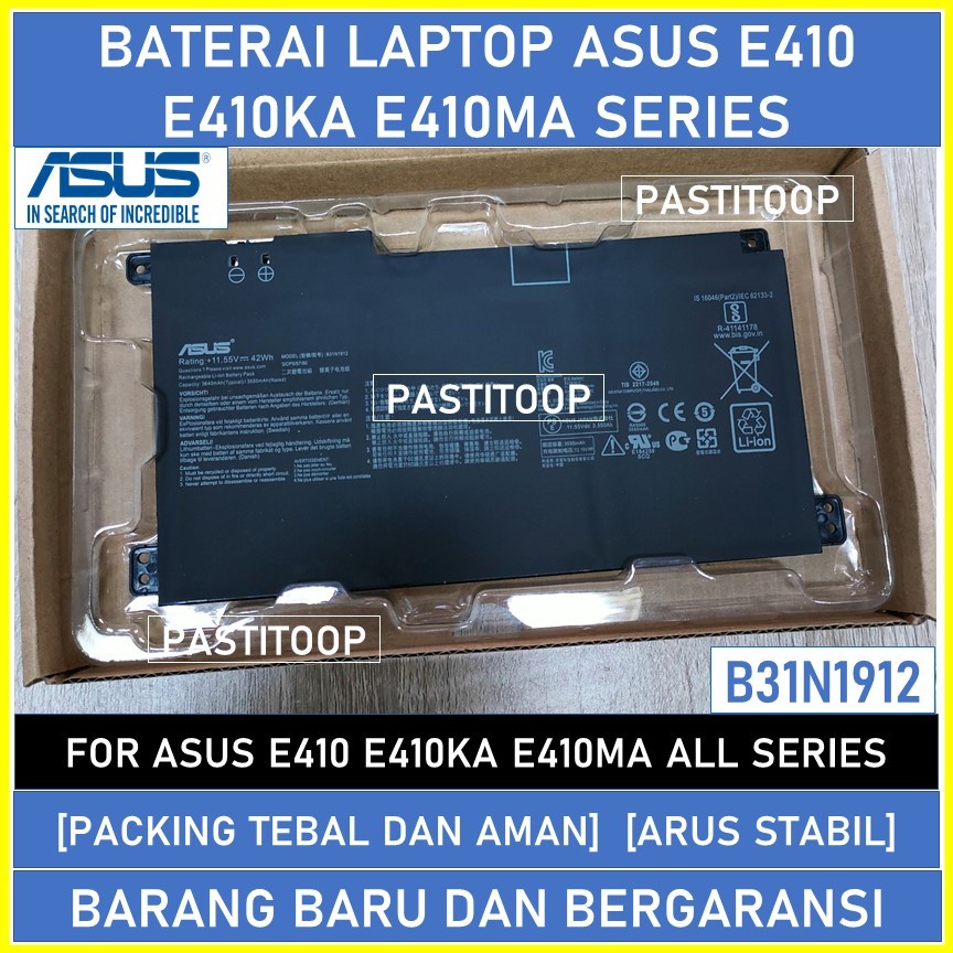 Jual Baterai Battery B31N1912 Asus E410 E410M E410MA L410MA E410KA E510KA baru | Shopee Indonesia
