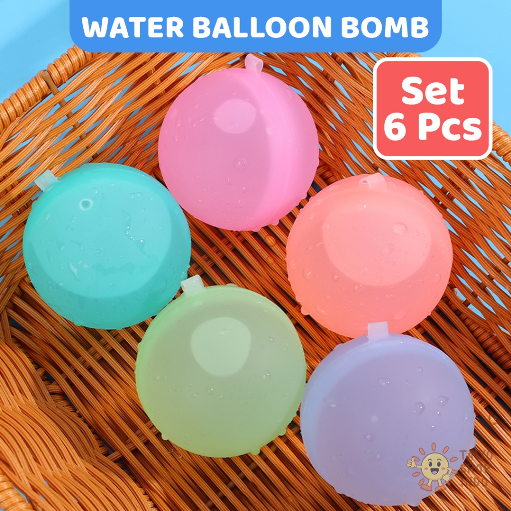 Jual TAIYO Water Bomb Splash Ball Balon Air Set 6 Pcs Balloon Bola Air ...