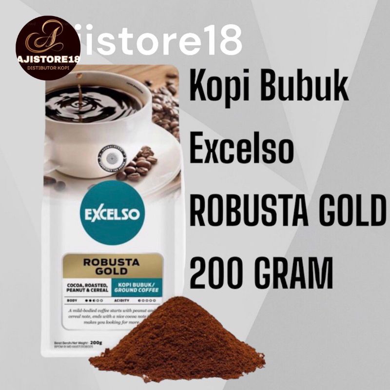 Jual Kopi Bubuk Excelso Robusta Gold 200g | Shopee Indonesia