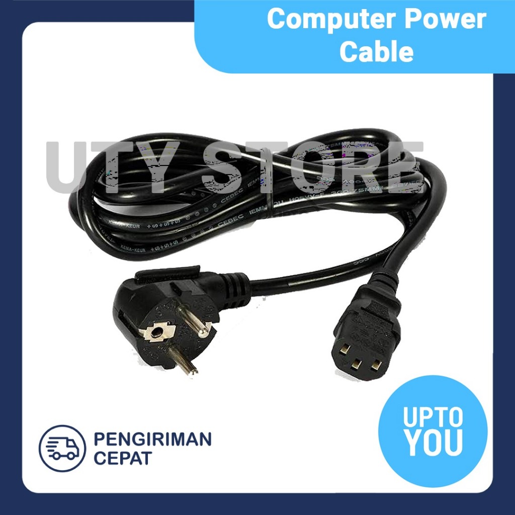 Jual Kabel Power Computer PC - Computer Power Cable 1.8mm | Shopee ...
