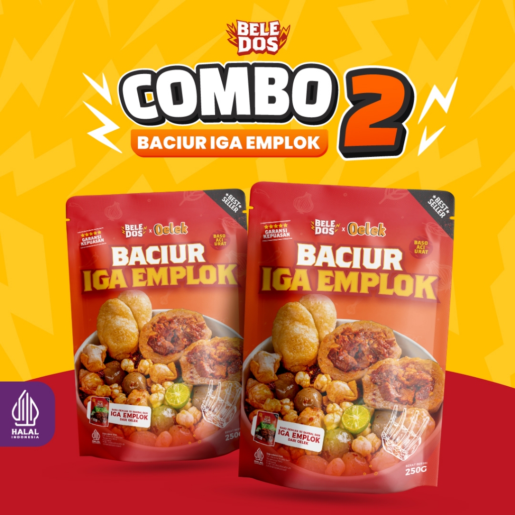 Jual Beledos Paket Berdua Baciur Iga Emplok 250 Gram dengan Sambal ...