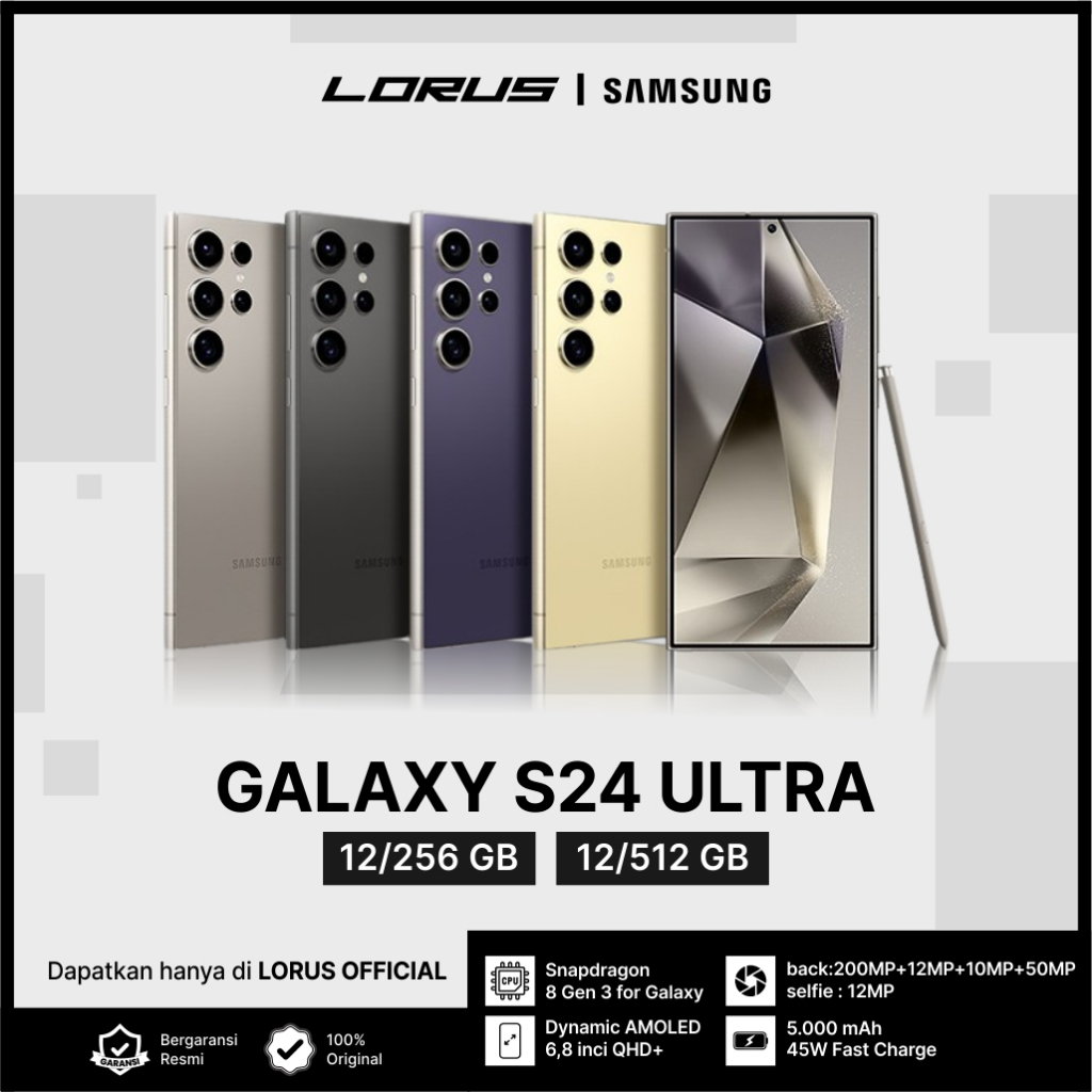 Jual Samsung Galaxy S24 Ultra | 12/256GB 12/512GB | Snapdragon 8 Gen 3 ...