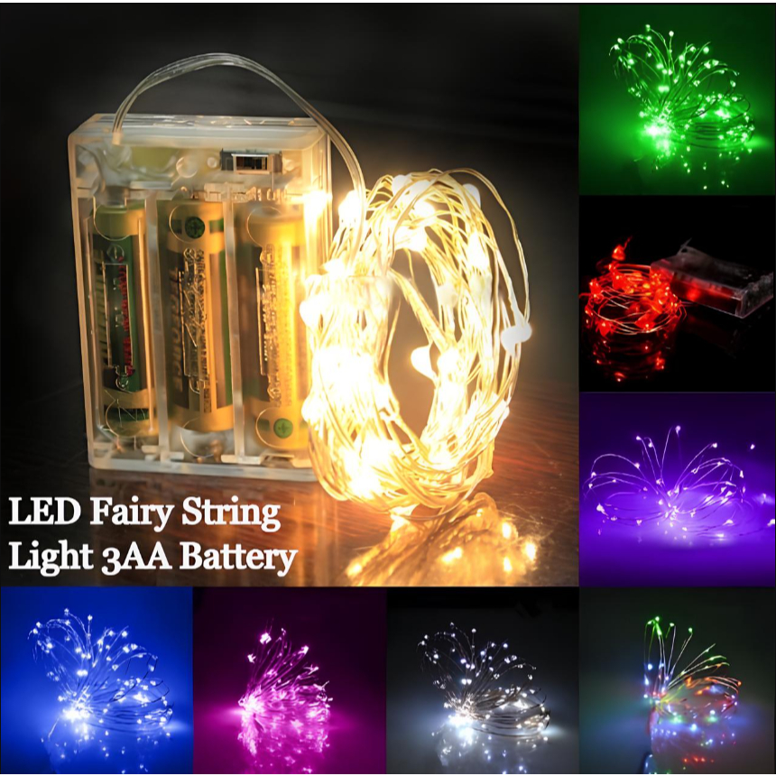 Jual Lampu Tumblr Kawat LED Baterai 5 Meter / Lampu Hias Mini Kelap ...