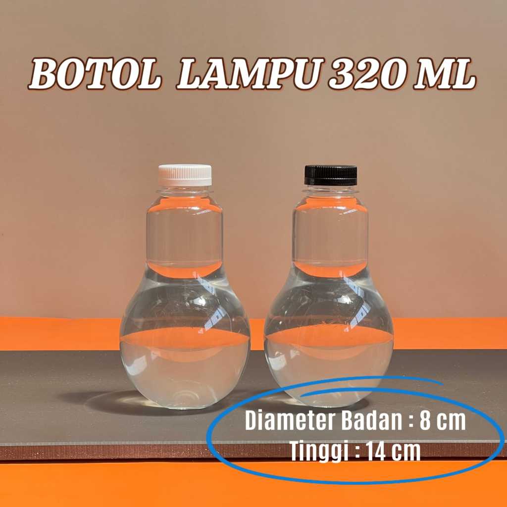 Jual BOTOL LAMPU 320 ML SHORT NECK - BOTOL PLASTIK 320 ML | Shopee ...