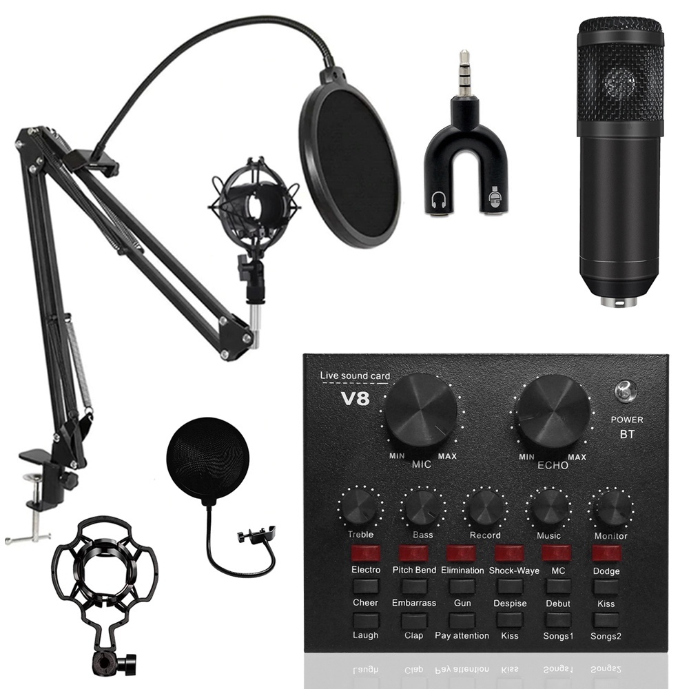 Jual Paket Lengkap Mic Condenser Podcast Full Set Microphone Condenser ...