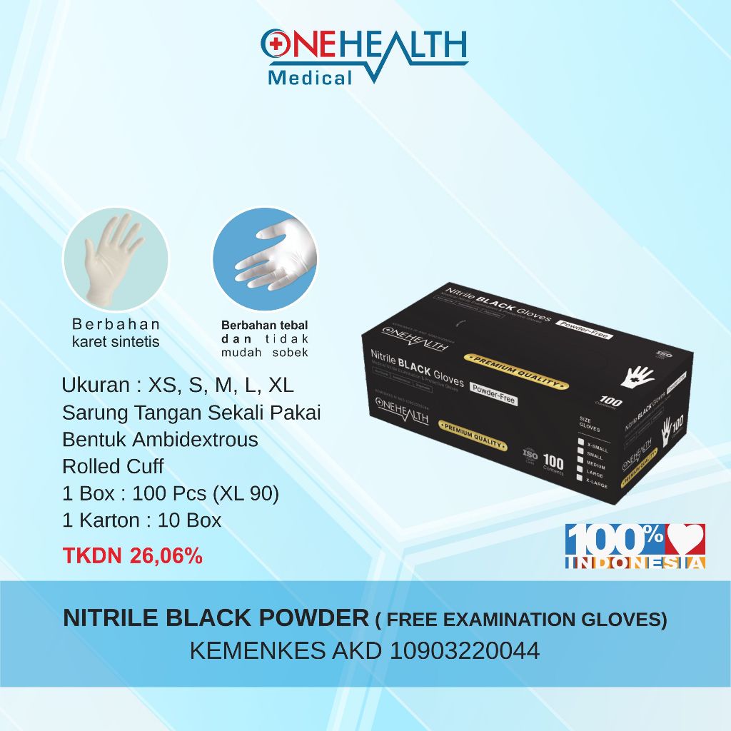 Jual (MUTIARA ALKES) NITRILE HITAM / Sarung Tangan Nitril Hitam ...