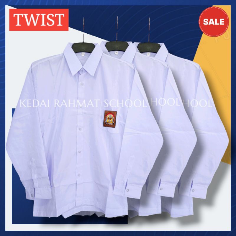 Jual Baju Seragam Sekolah SMA SMK Panjang Bahan Sunwash Twist Licin ...