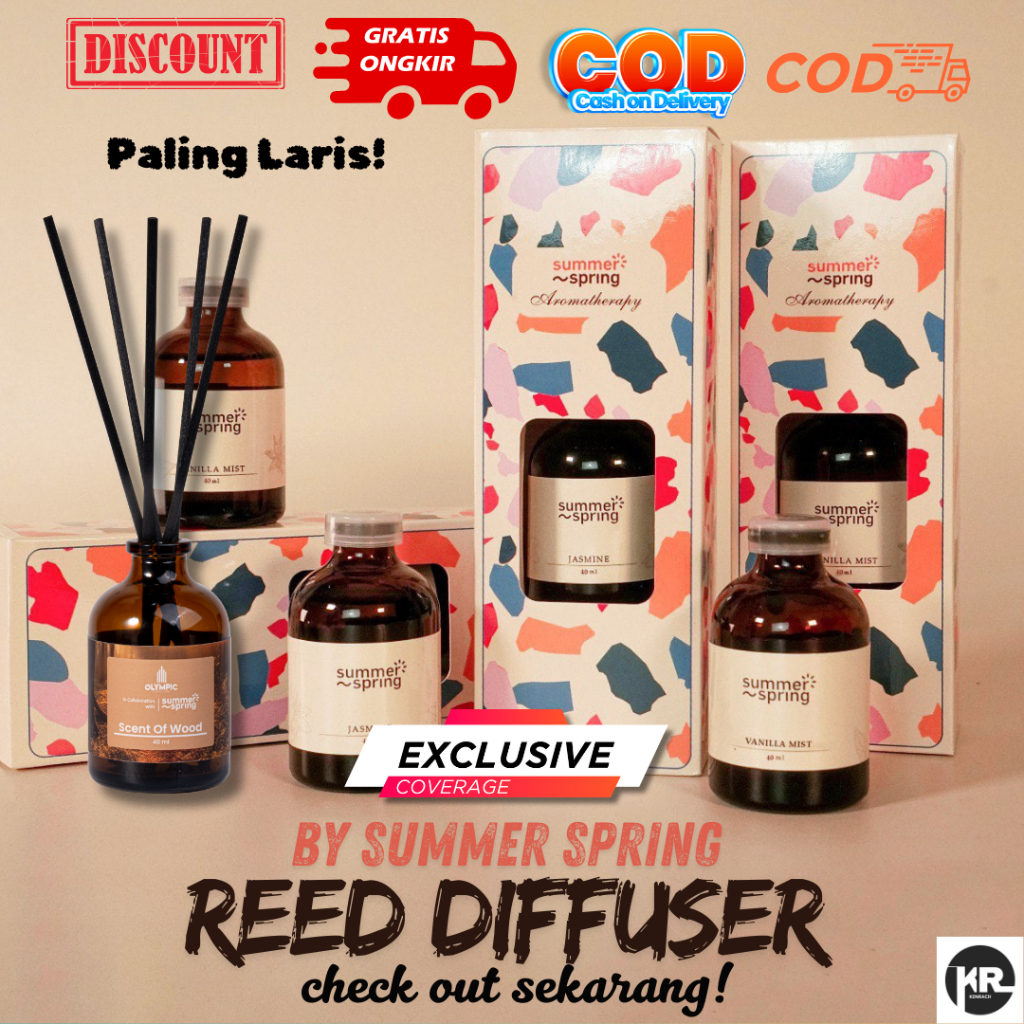 Jual summer spring pengharum ruangan reed diffuser 40ml | Shopee Indonesia