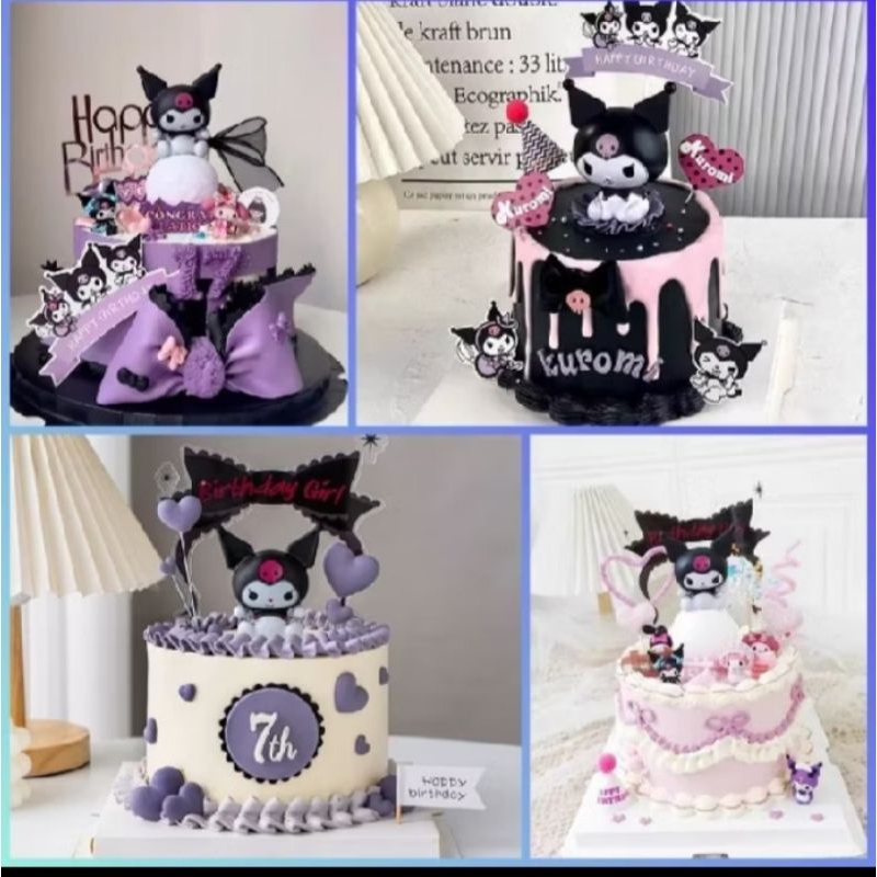 Jual Cake Topper animasi kuromi cocok untuk hiasan kue / buket | Shopee ...