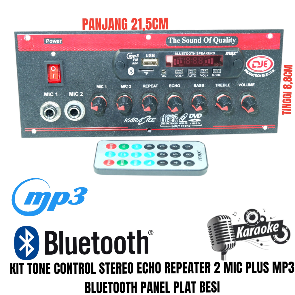 Jual Stereo Tone Control Hybris MP3 Bluetooth + Panel Tone Echo Repeter ...