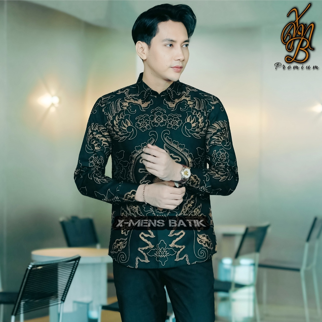 Jual Batik pria lengan panjang slimfit katun premium lapis puring ERRO ...