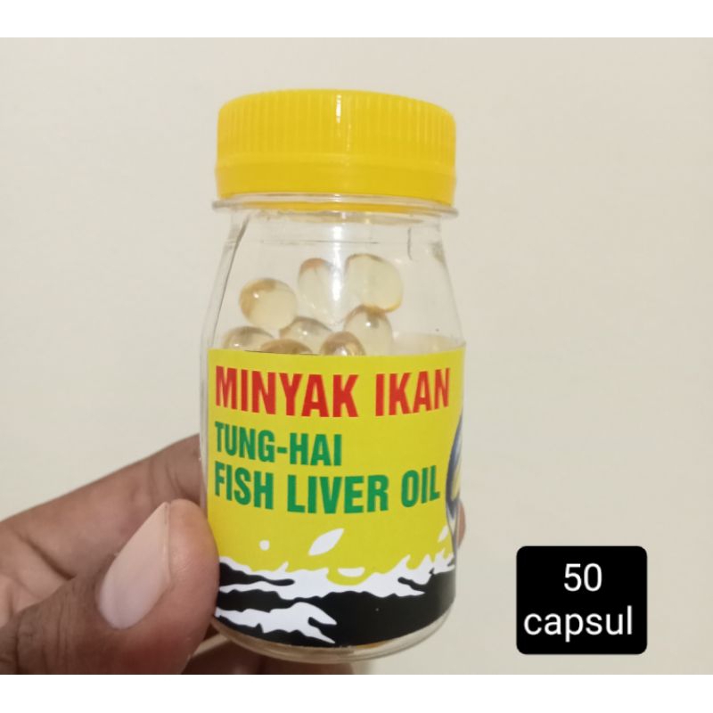 Jual minyak ikan kemasan botol tunghai fish 50 butir | Shopee Indonesia