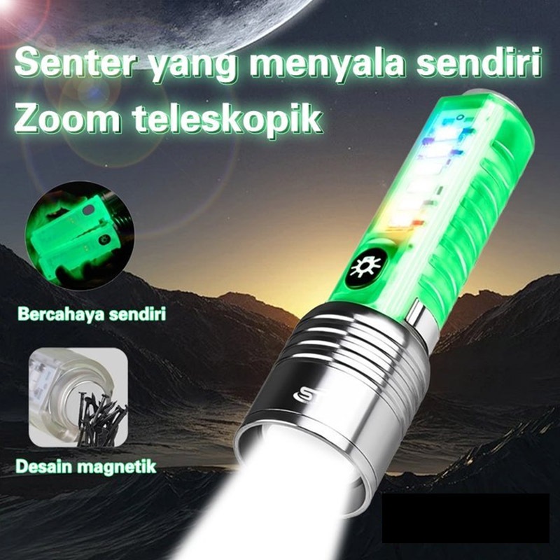 Jual 520A Senter Laser Super Terang Jarak Jauh Zoom Teleskopik Lampu 8 ...