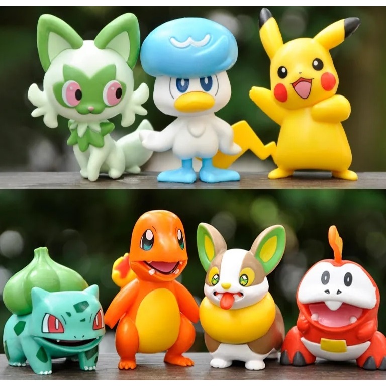 Jual SET FIGURE POKEMON PIKACHU SPRIGATITO FUECOCO CHARMANDER QUAXLY ...