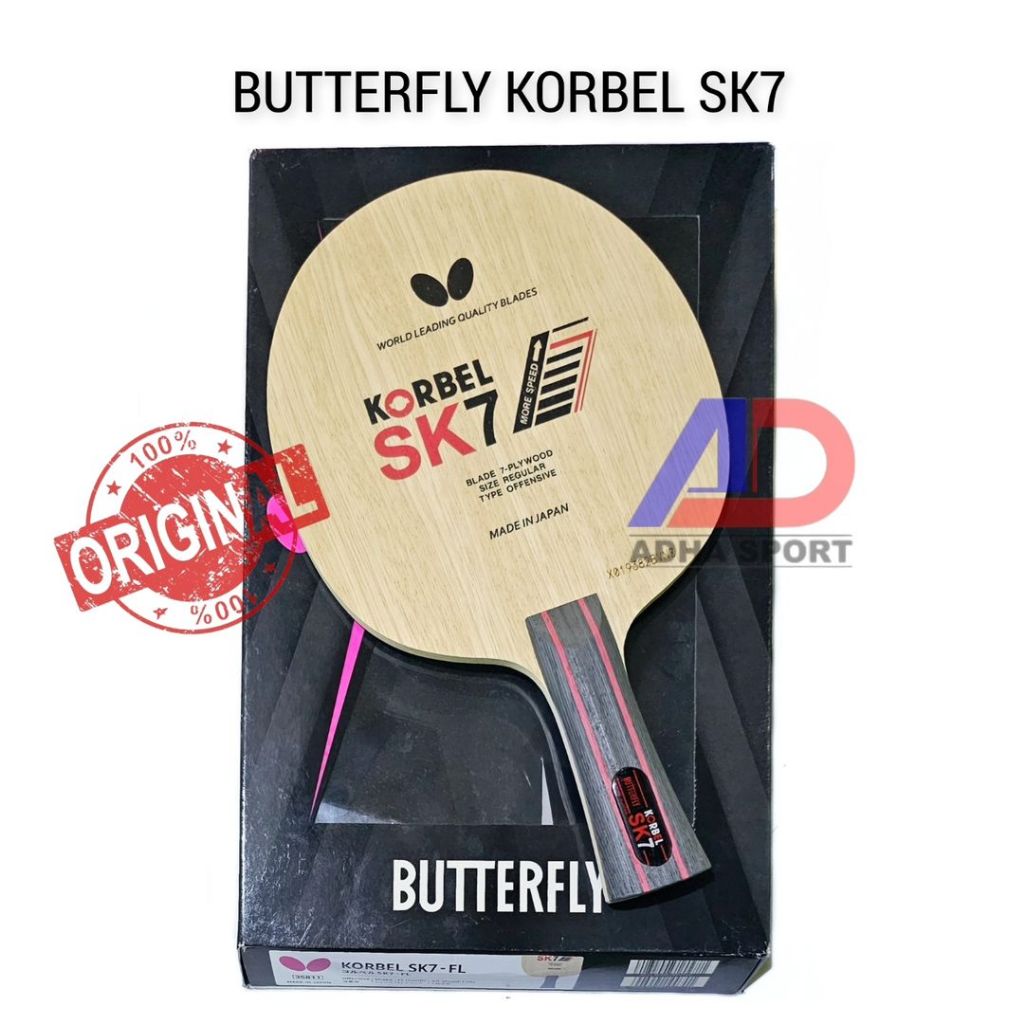 Jual Kayu Bet Pingpong Butterfly KORBEL SK7 / SK 7 Kayu Bat Tenis Meja Original | Shopee Indonesia