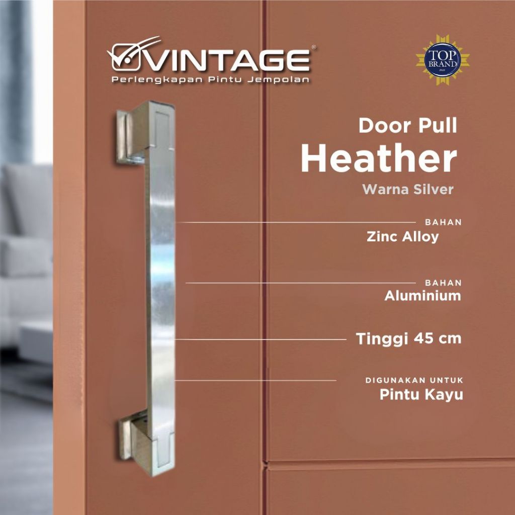 Jual DOOR PULL/PULL HANDLE/ GAGANG PINTU TARIK KAYU ALUMINIUM HEATHER ...