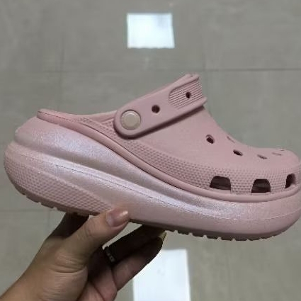 Jual Crocs Crush clog shimer glitter sendal karet cewek wanita | Shopee ...