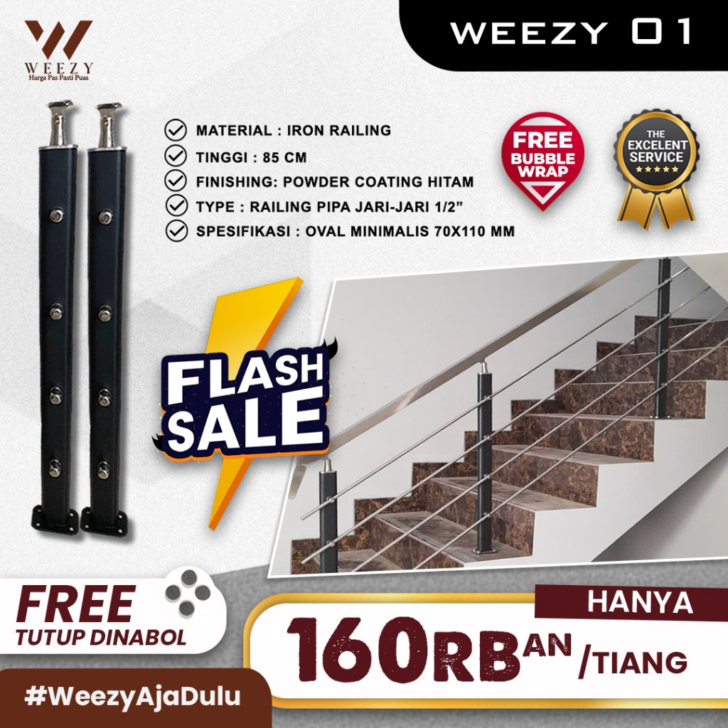Jual RAILING TANGGA TERMURAH - RAILING PIPA [Weezy 01] Railing tangga ...