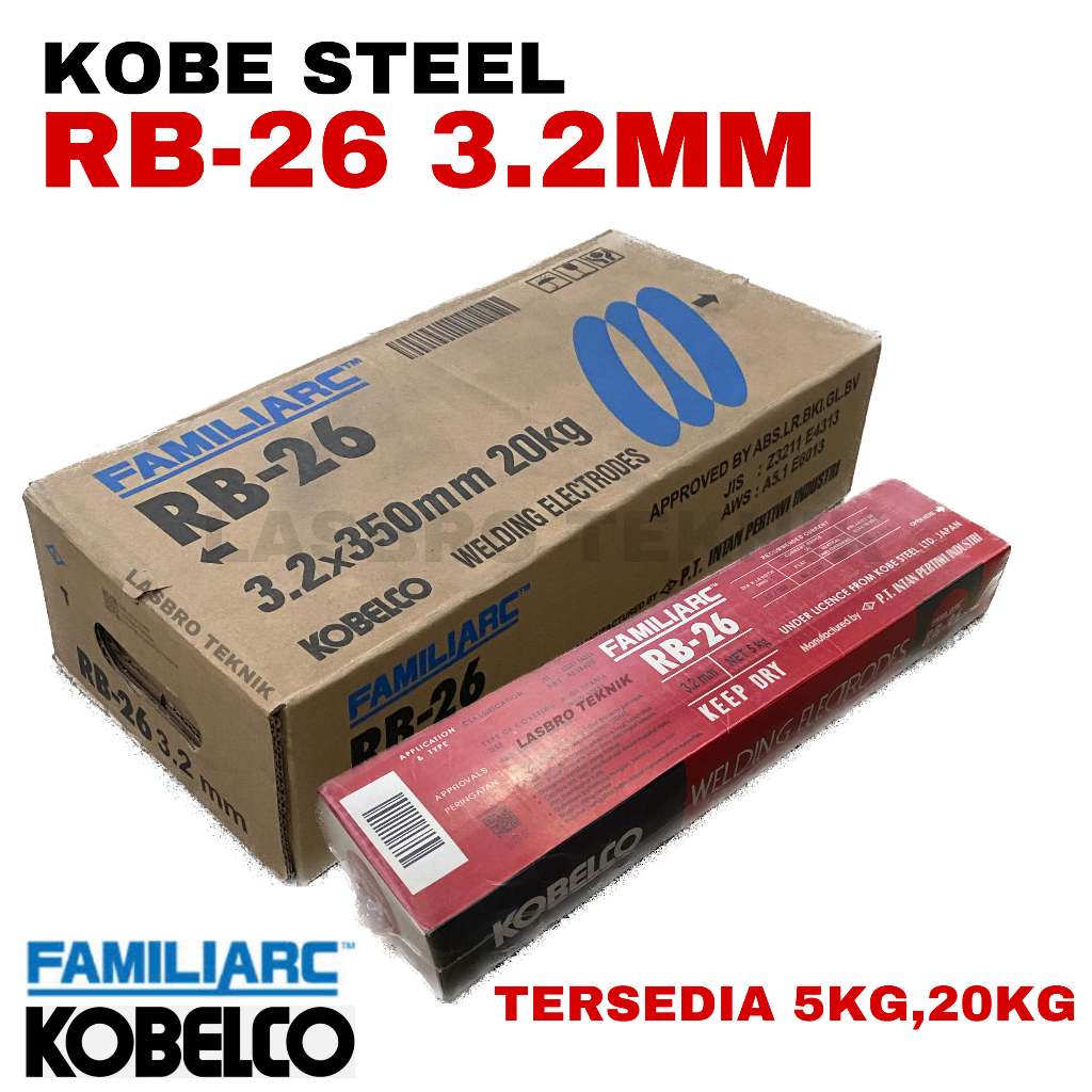 Jual Kawat las KOBE RB-26 3.2MM E6013 KOBELCO RB26 3,2MM | Shopee Indonesia