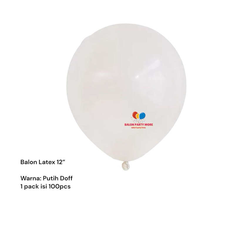 Jual Balon Latex 12” Putih/ Balon Putih/ Balon Ulang Tahun | Shopee ...