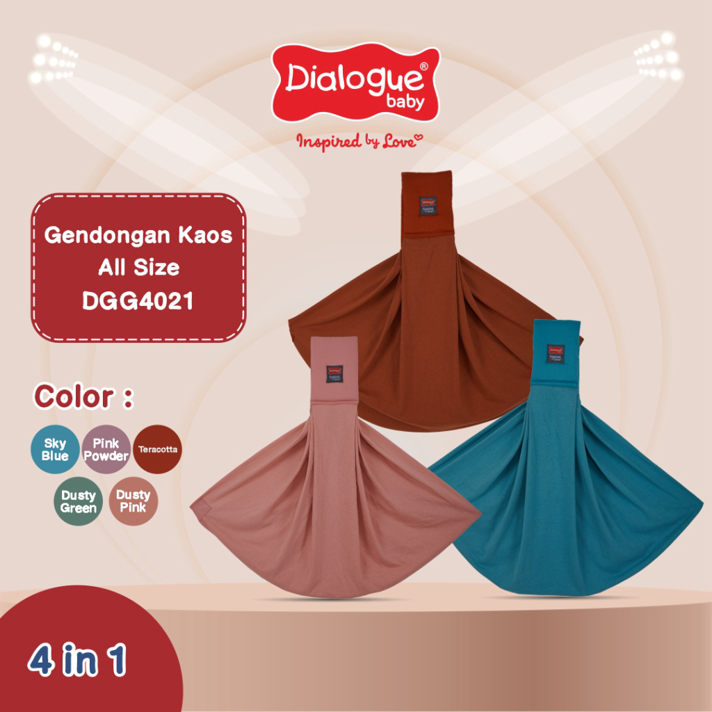 Jual DIALOGUE BABY CARRIER GEOS Gendongan Kaos 4 Posisi All Size 4 in 1 ...